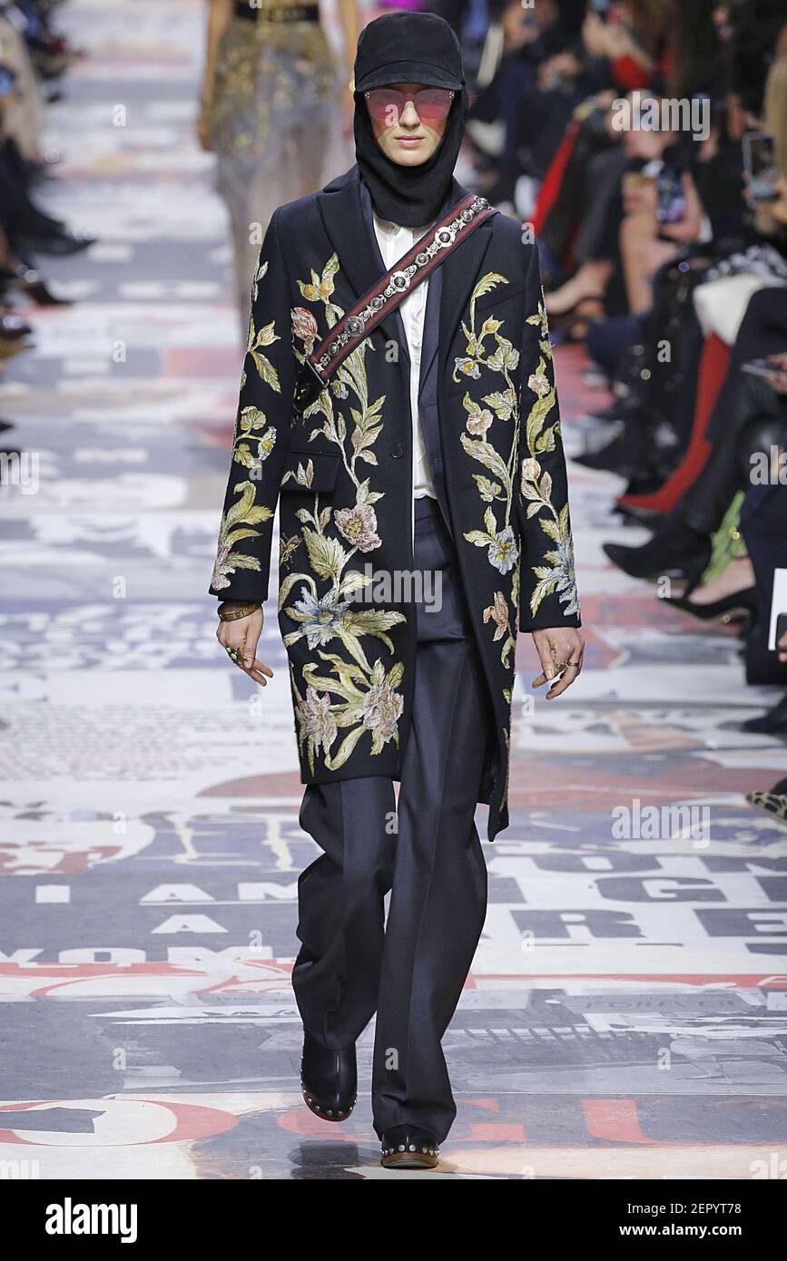 Model Marte Mei van Haaster walks on the runway during the Christian ...