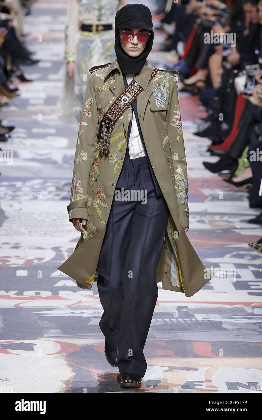 Model Amanda Googe walks on the runway during the Christian Dior ...