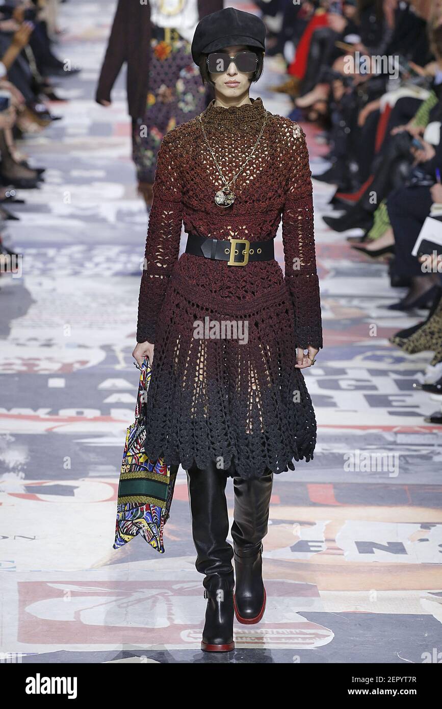 Model Gao Ying walks on the runway during the Christian Dior Fashion ...