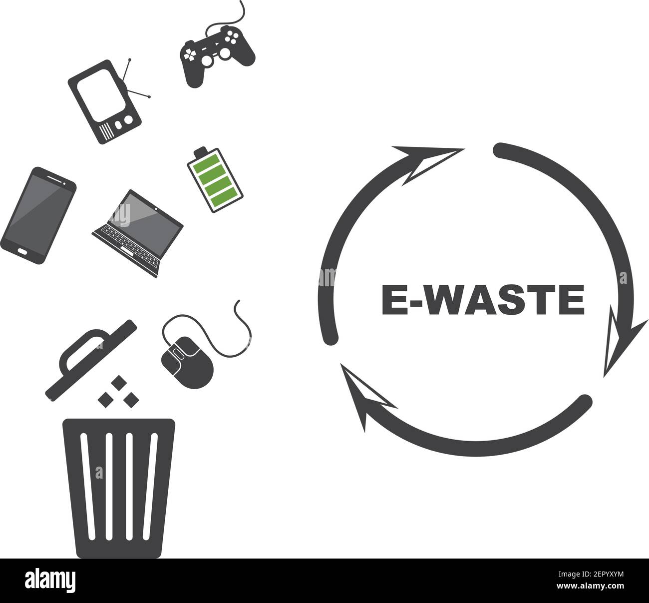 E waste icon vector vectors hi-res stock photography and images - Alamy