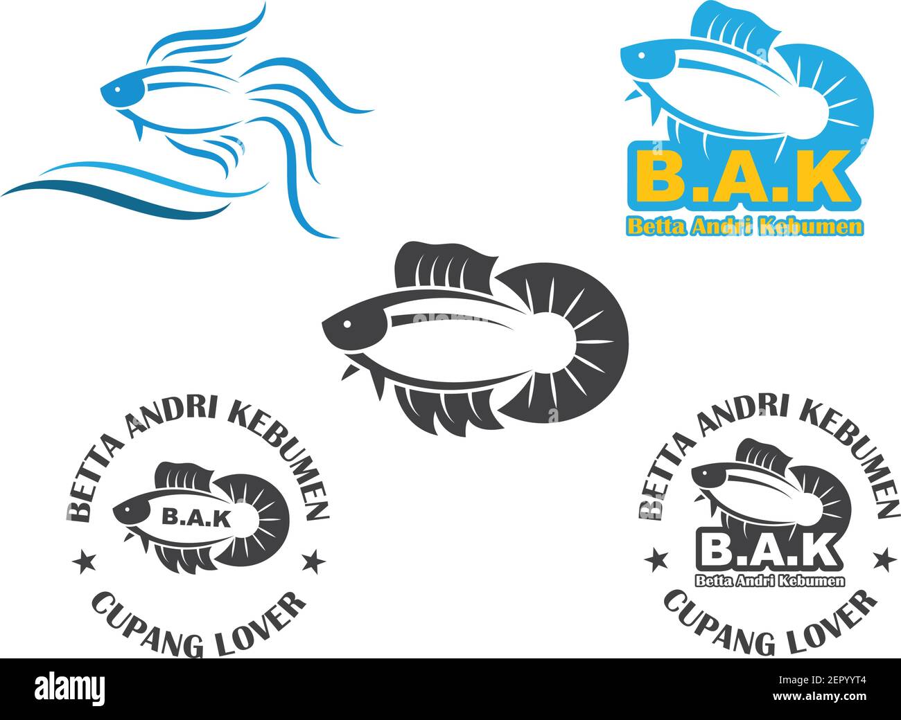 Betta fish logo Stock Vector Images - Alamy