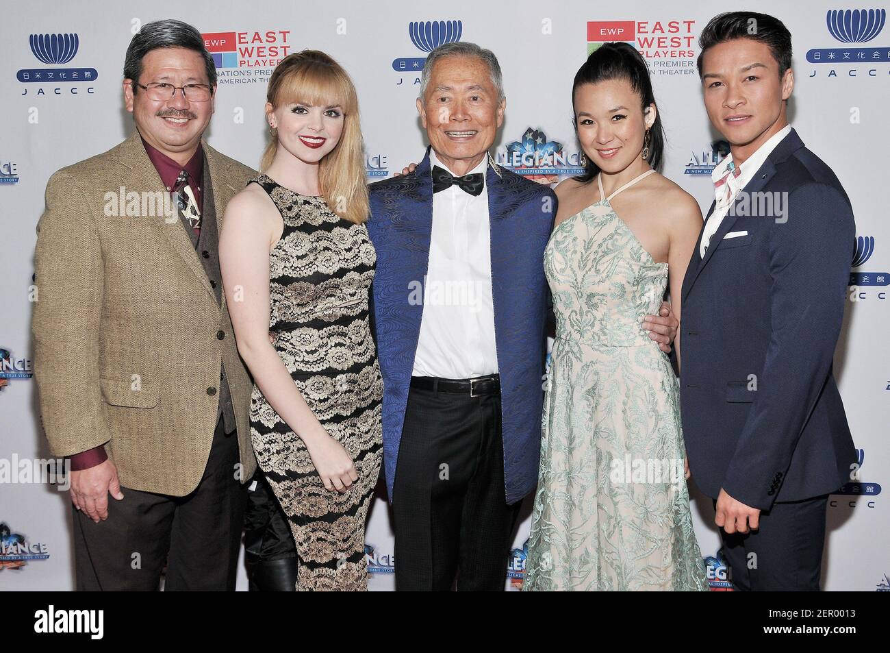 (L-R) Scott Watanabe, Natalie Holt MacDonald, George Takei, Elena Wang ...