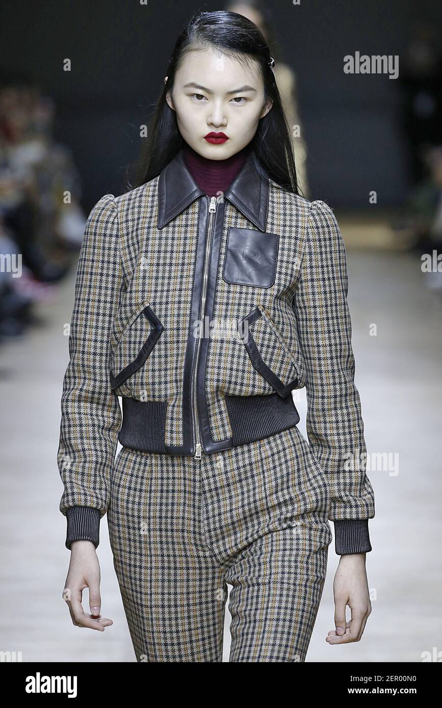 Model He Cong walks on the runway during the Rochas Fashion Show during ...
