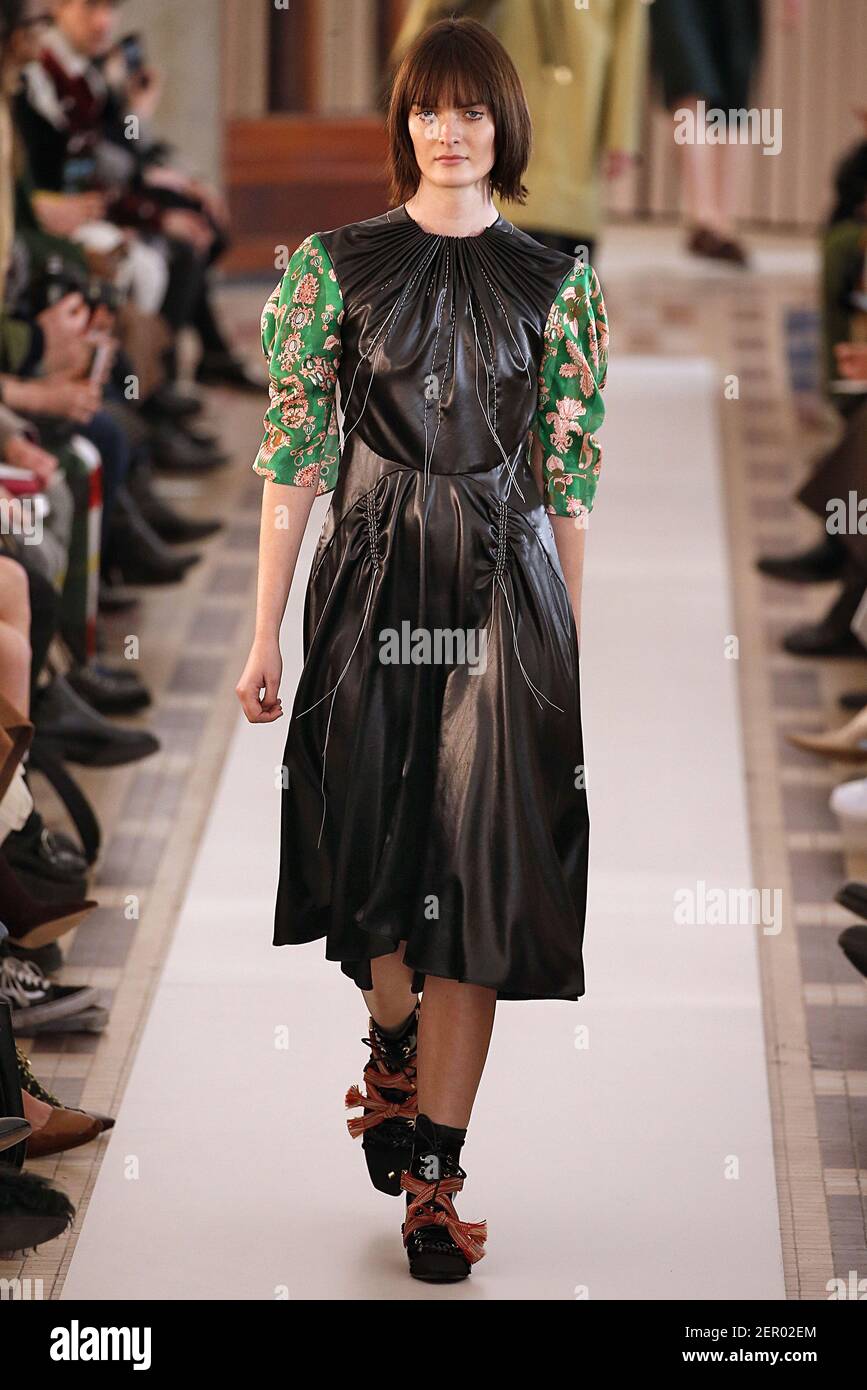 Model Sam Rollinson walks on the runway during the Carven Fashion Show ...