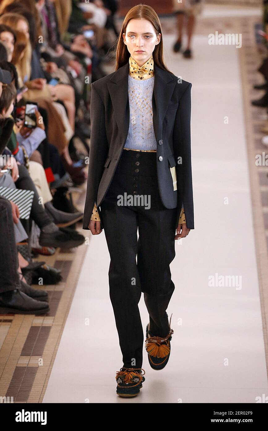 Model Louise Baillieu walks on the runway during the Carven Fashion ...
