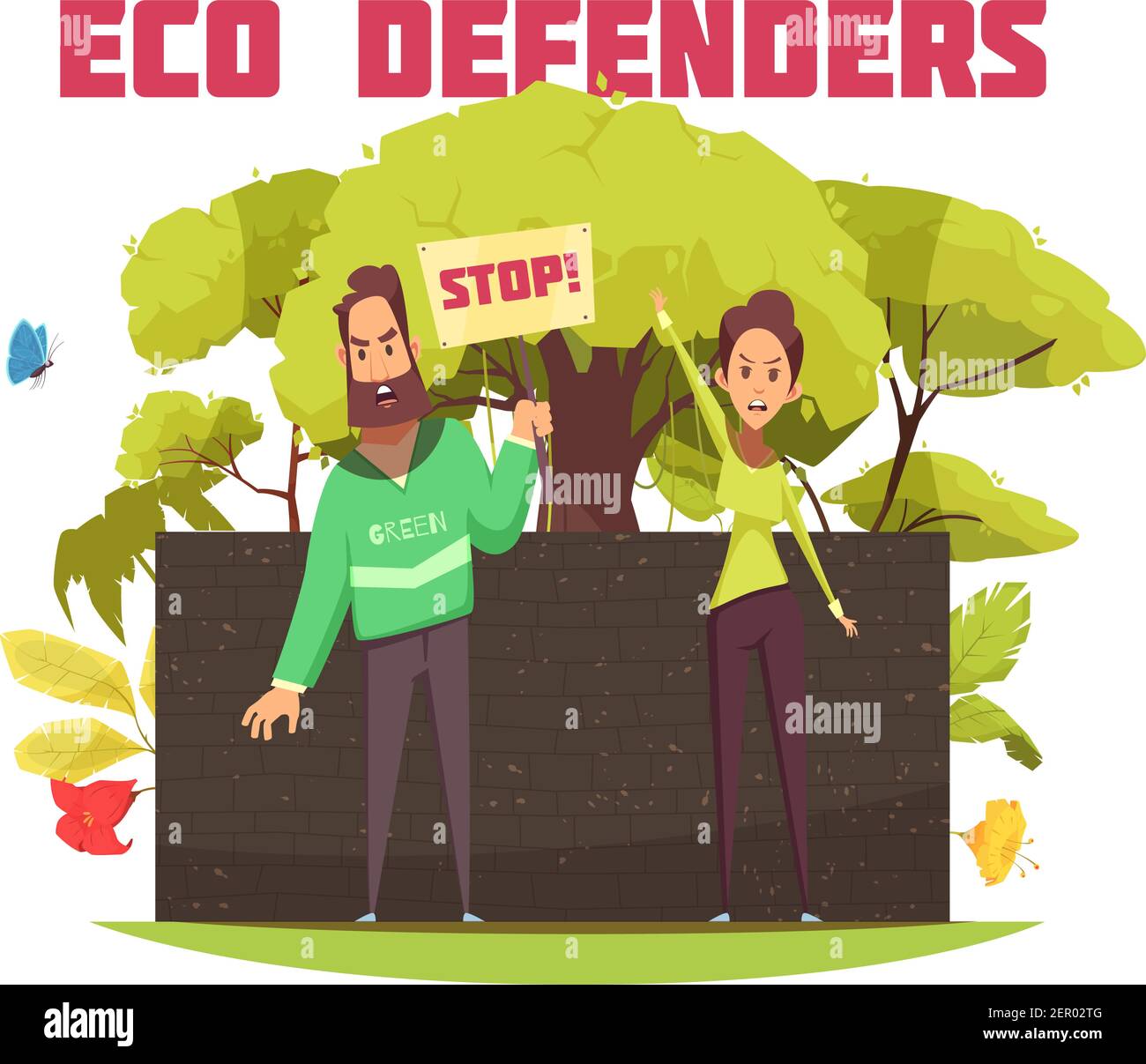 Environment defenders Stock Vector Images - Alamy
