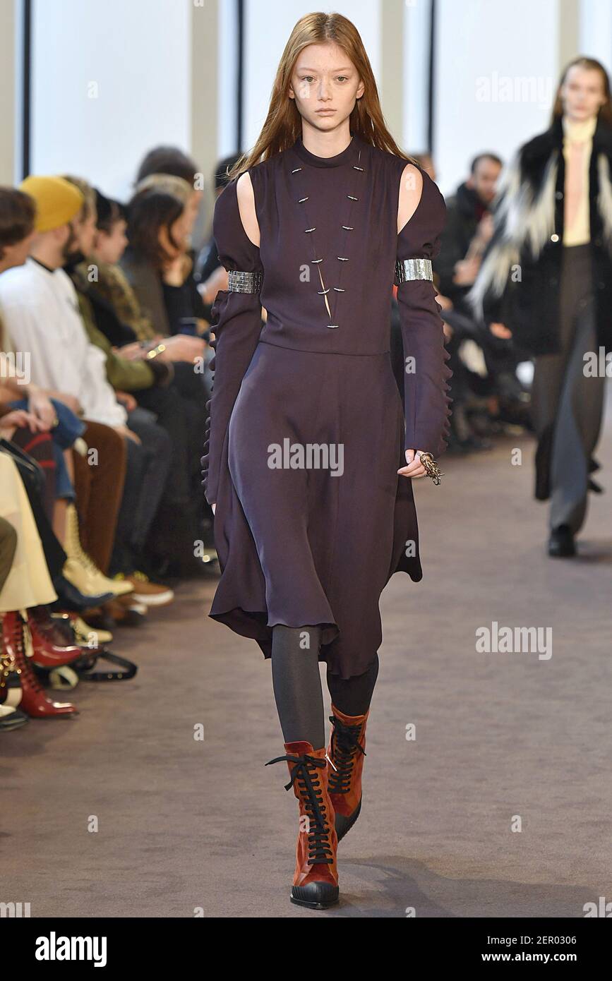 Model Sara Grace Wallerstedt walks on the runway during the Chloé ...