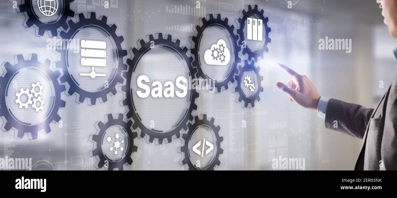 Saas Software As A Service Internet And Networking Technology Concept