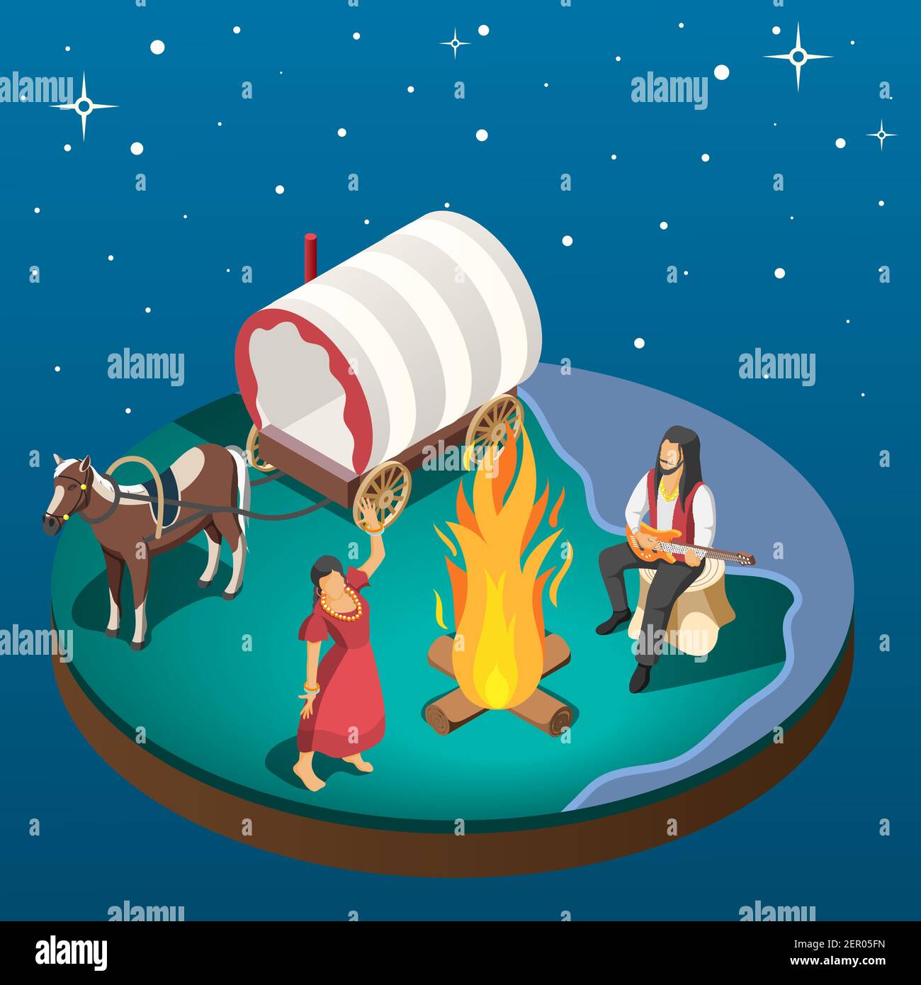 Gypsies gypsy Stock Vector Images - Alamy