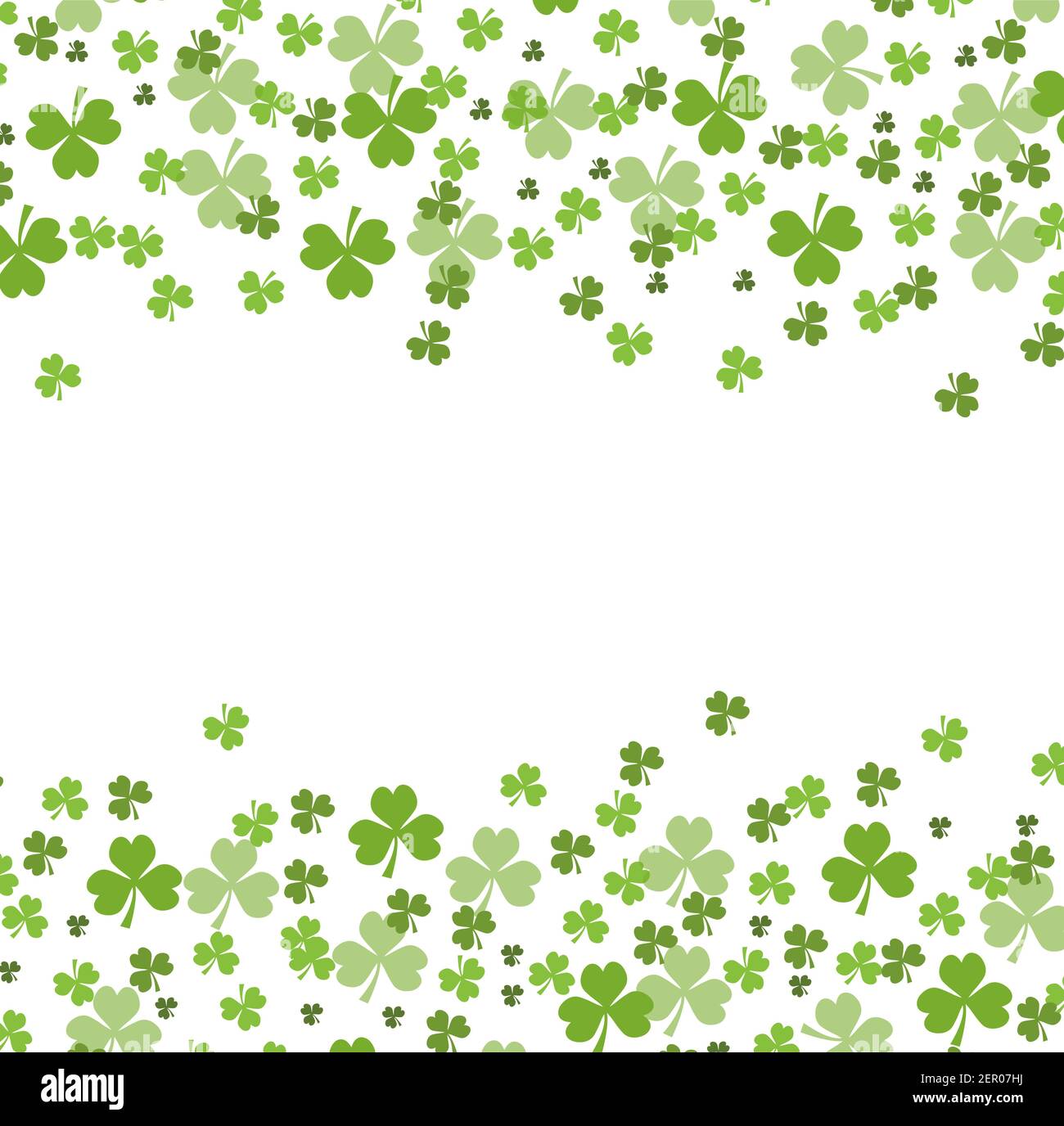 St. Patrick's Day banner .Template for your design with clover ...