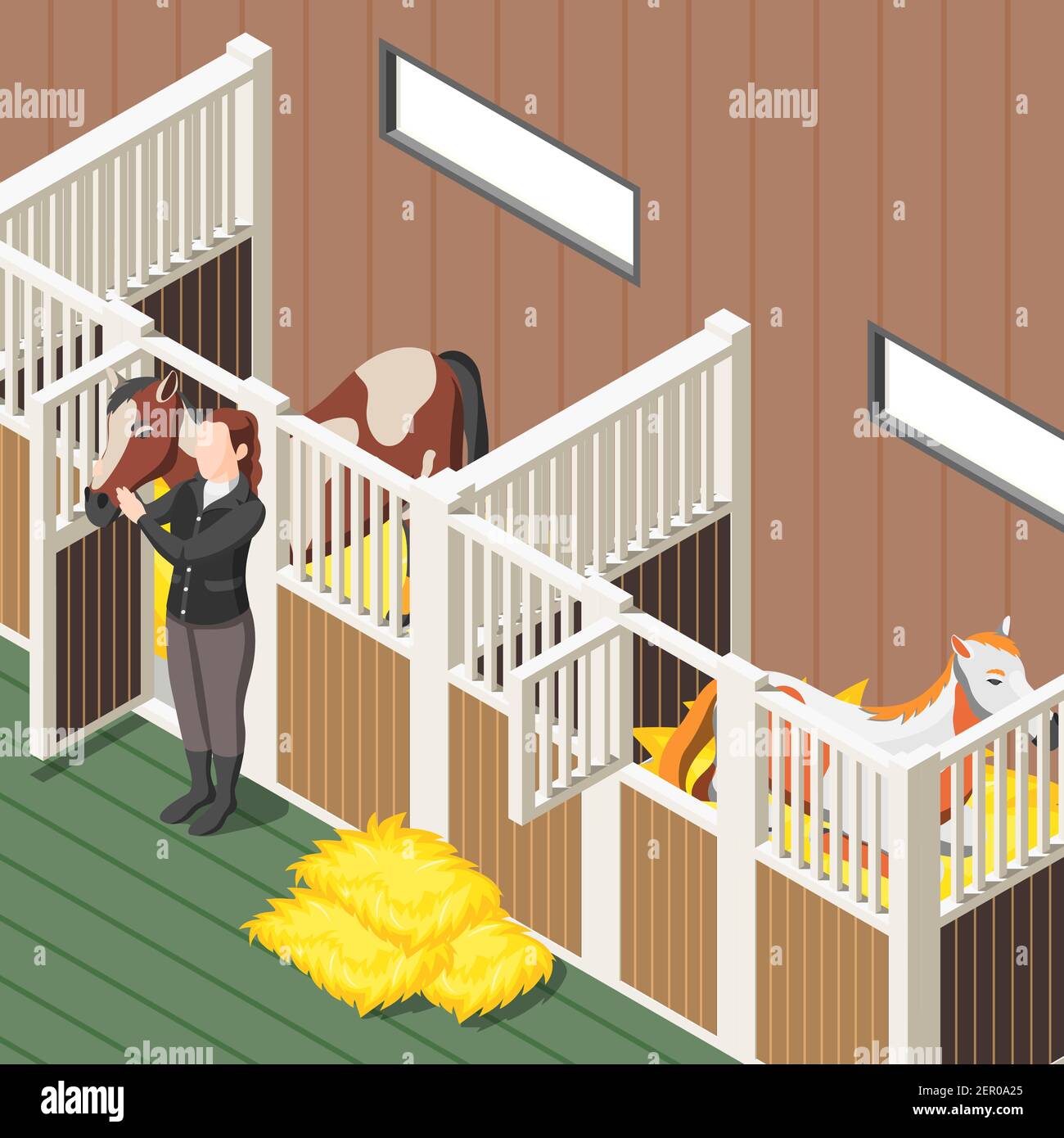 Horse barn stall Stock Vector Images - Alamy