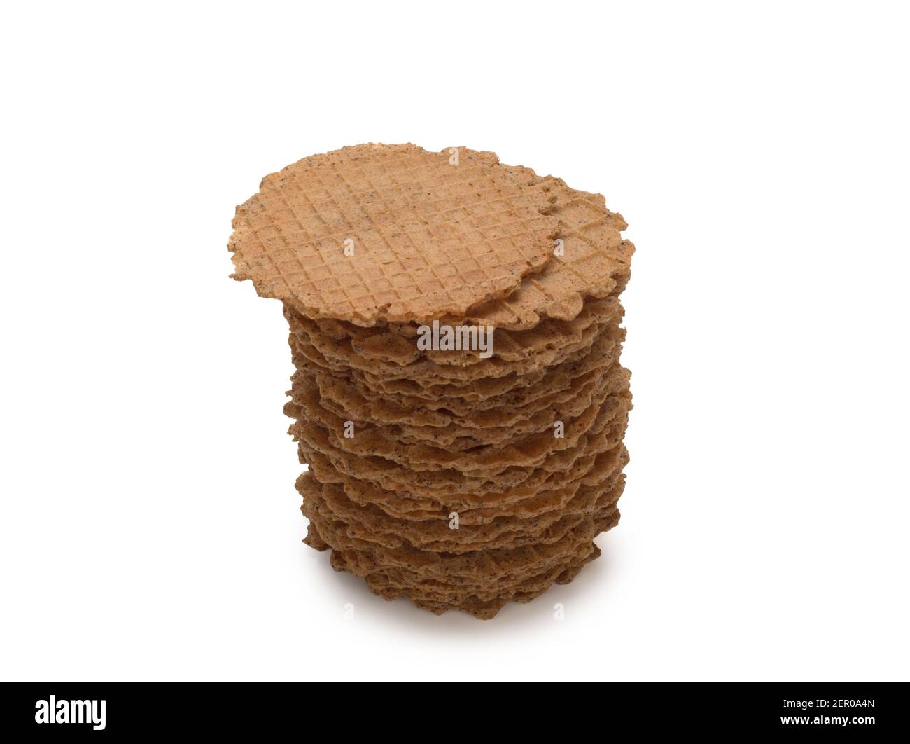 Crispy wafers isolated on white background Stock Photo - Alamy