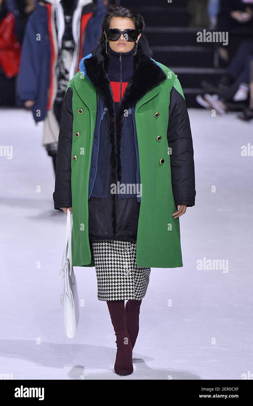 Model Dipti Sharma walks on the runway during the Balenciaga Fashion ...