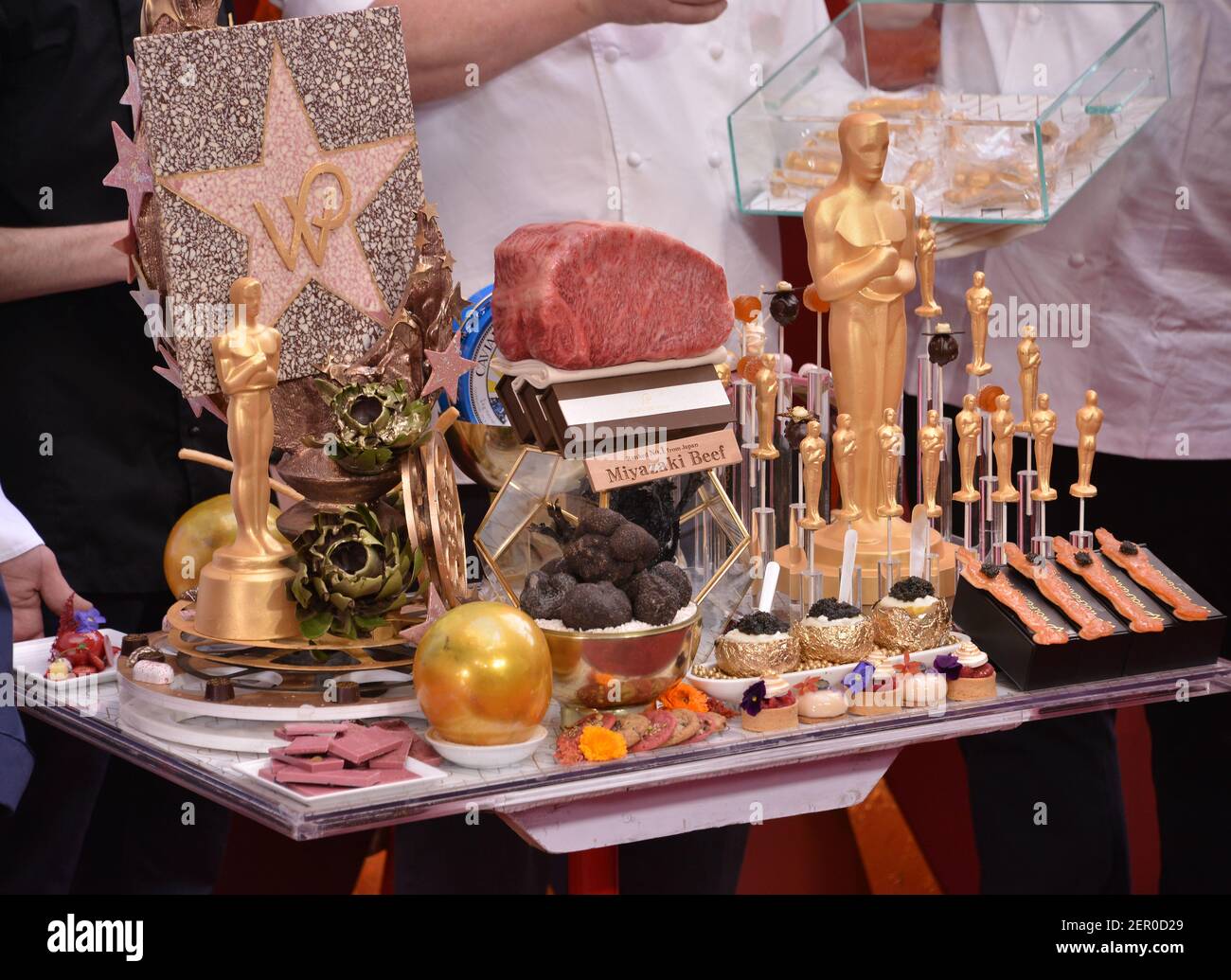 Chef Wolfgang Puck walking on the red carpet during the 90th Academy ...