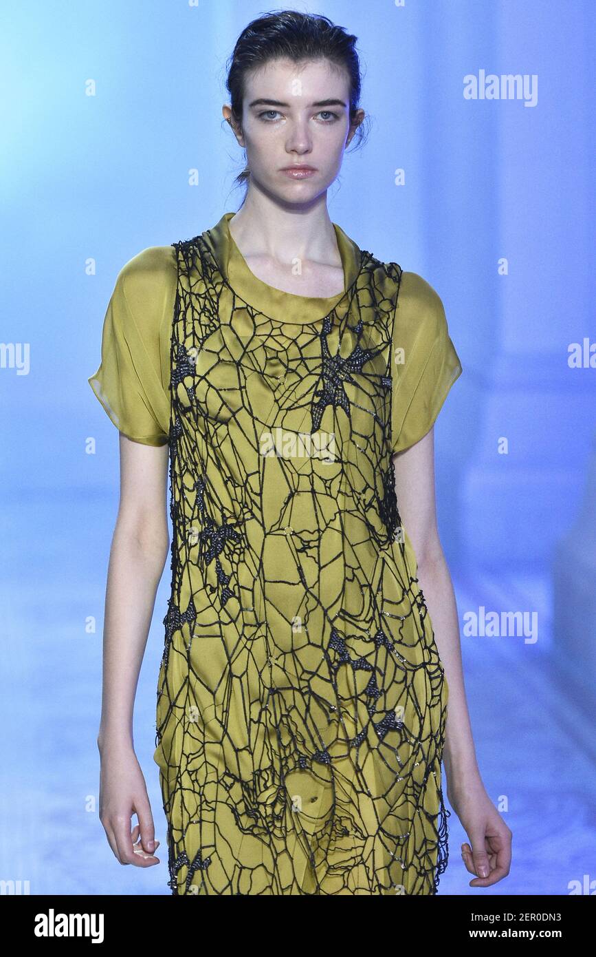 Model Grace Hartzel walks on the runway during the Poiret Fashion Show ...