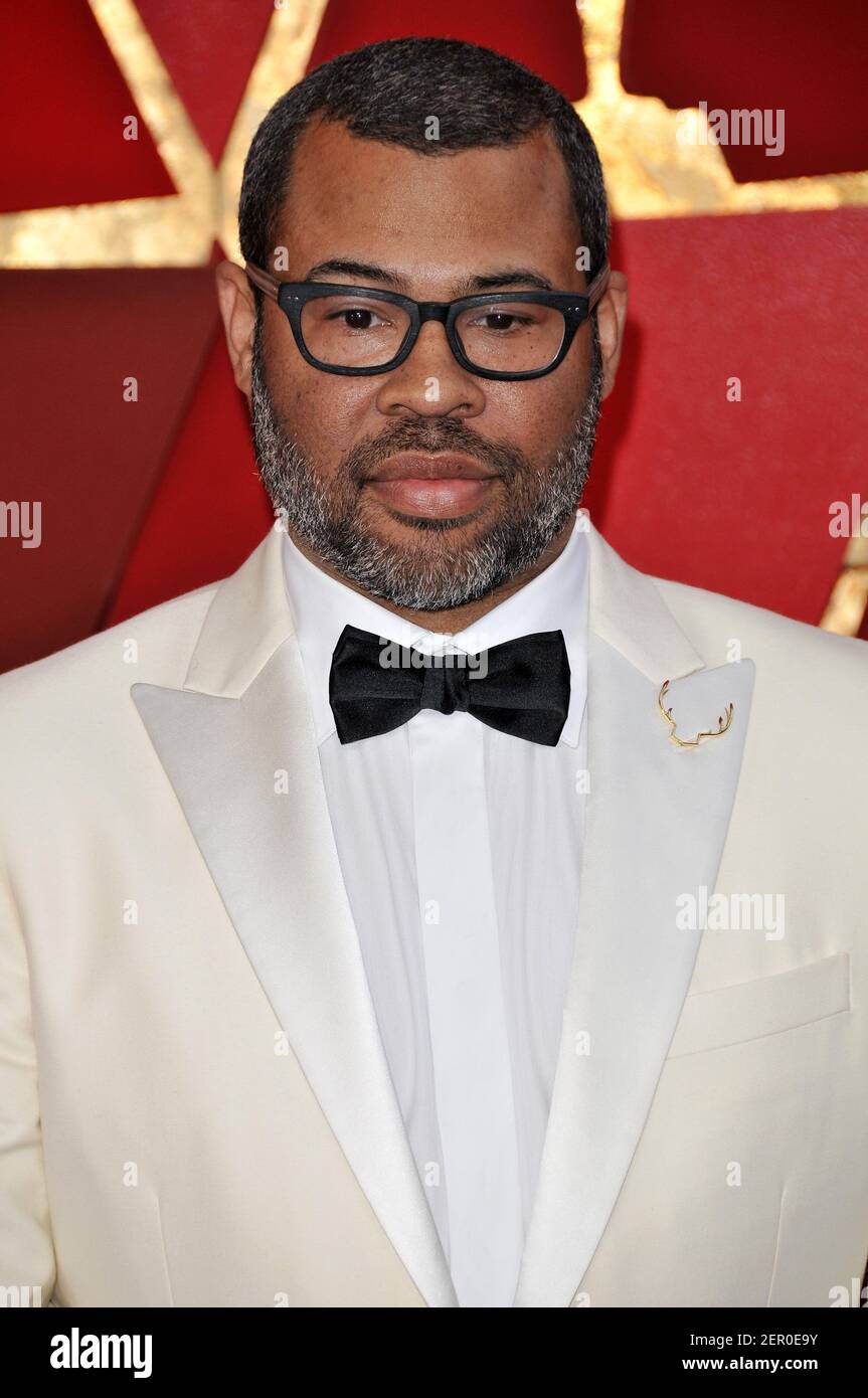 Jordan Peele walking on the red carpet during the 90th Academy Awards ...