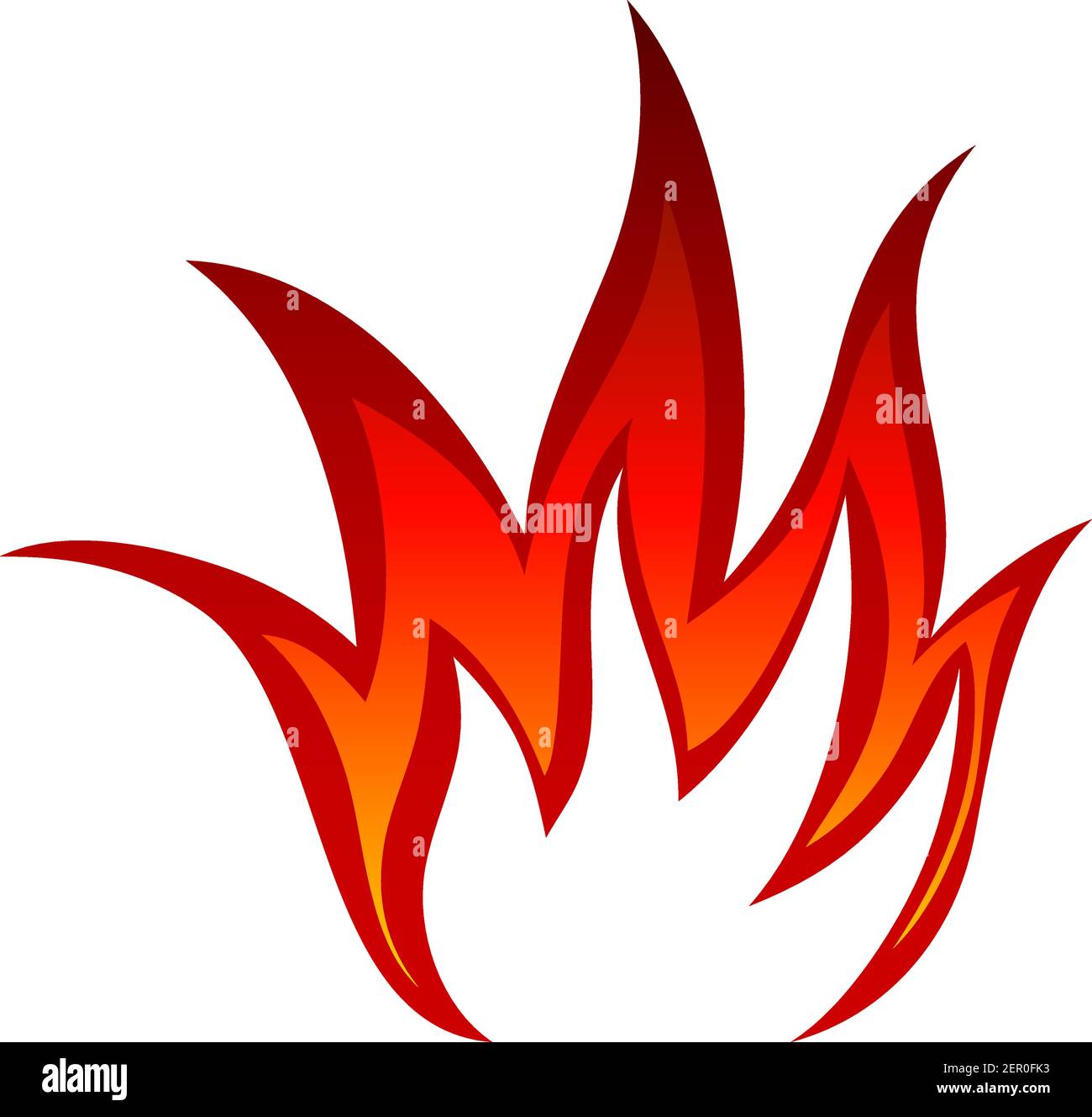Fire Flame Element. Red And Yellow Colors Design. Vector Illustration ...