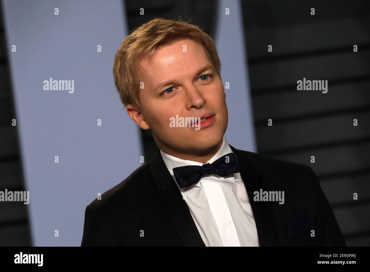 Ronan Farrow walking on the red carpet at the 2018 Vanity Fair Oscar ...