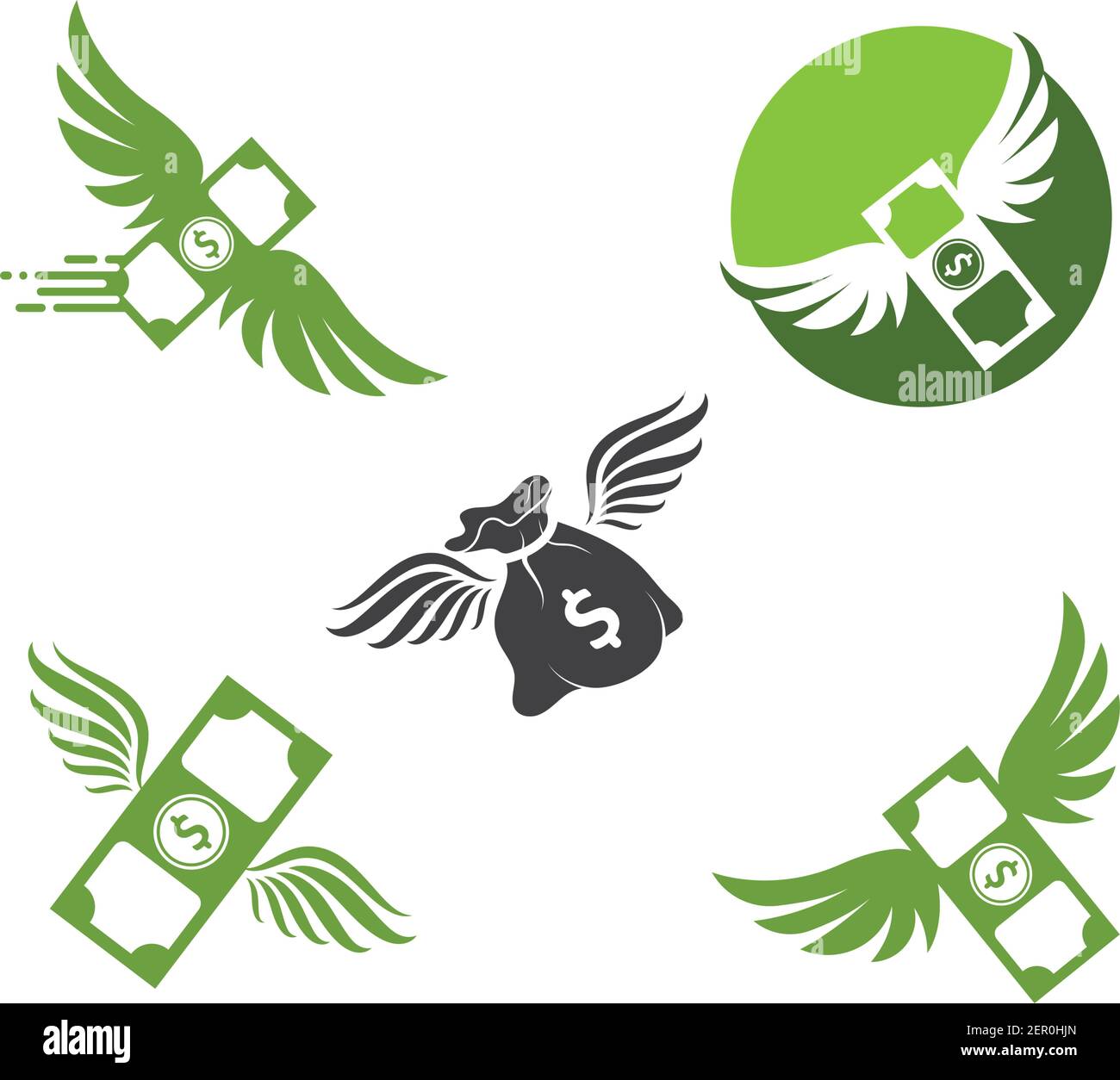 money wings logo icon vector illustration design Stock Vector Image ...