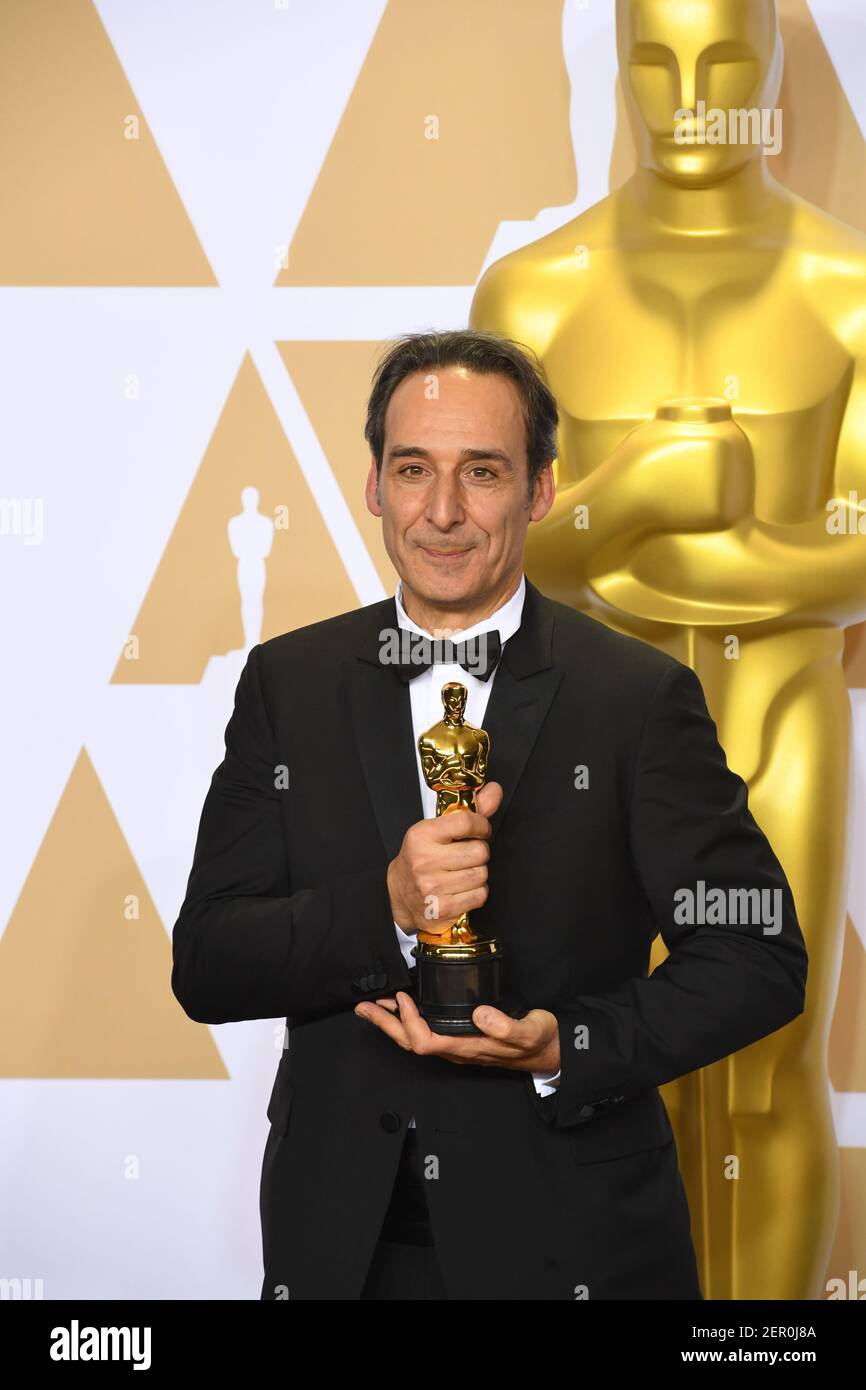 Winner Alexandre Desplat in the press room during the 90th Academy ...