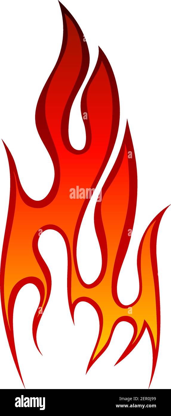 Fire Flame Element. Red And Yellow Colors Design. Vector Illustration ...