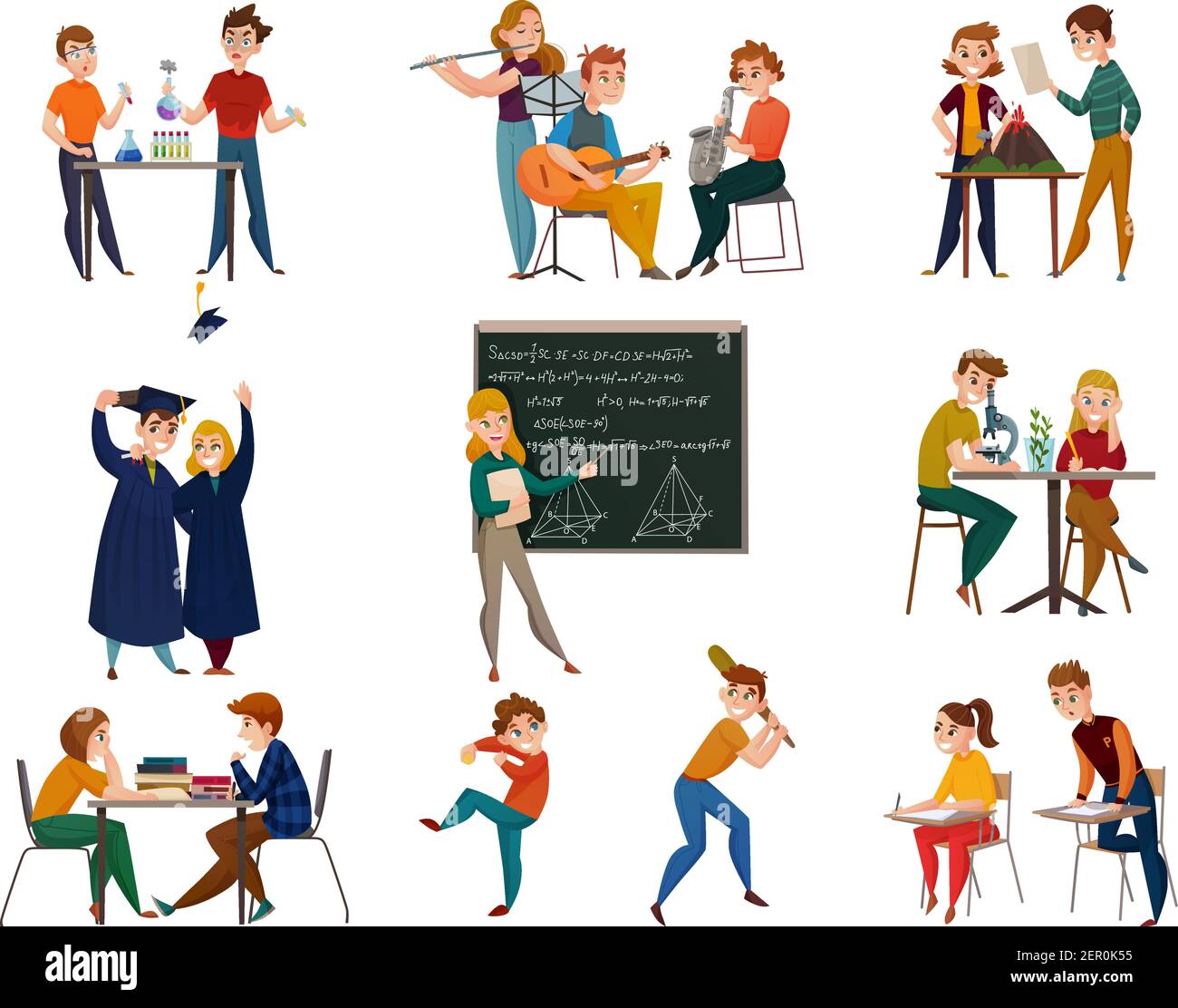 Teacher students during class Cut Out Stock Images & Pictures - Alamy