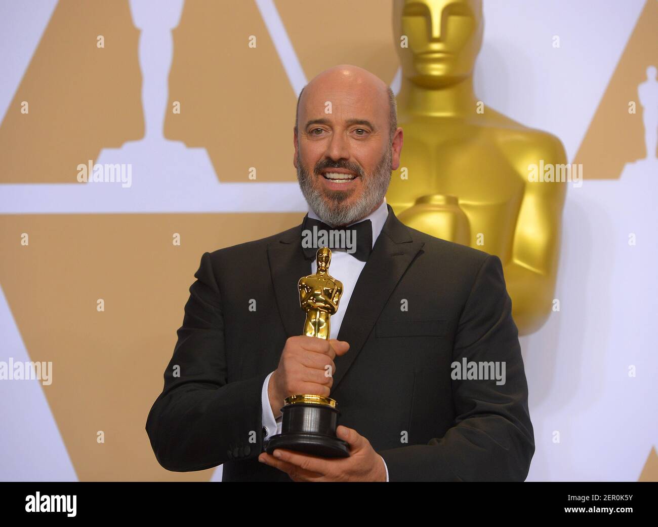 Costume Design winner, "Phantom Thread," Mark Bridges backstage at the ...