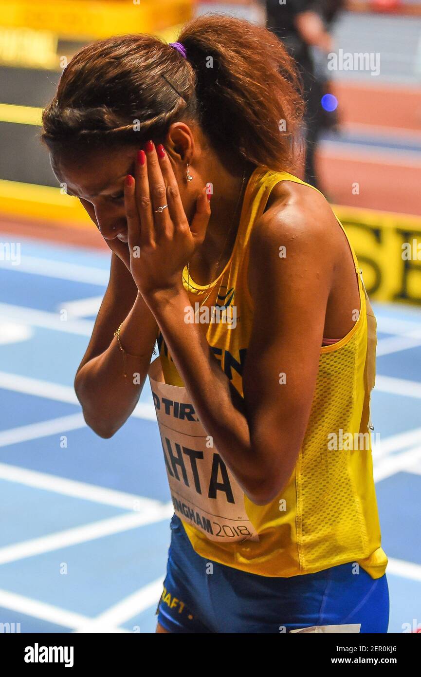 March 2, 2018: Meraf Bahta ofÂ Sweden at 1500 meter semi final at World ...