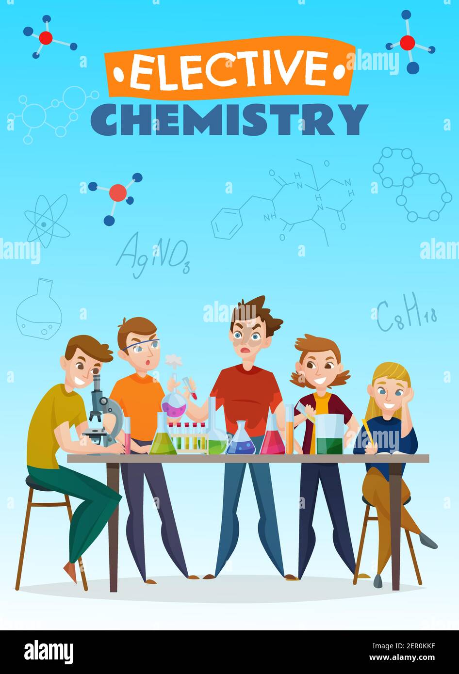 Teenage students chemistry experiment Stock Vector Images - Alamy Teenage students chemistry experiment Stock Vector Images - Alamy