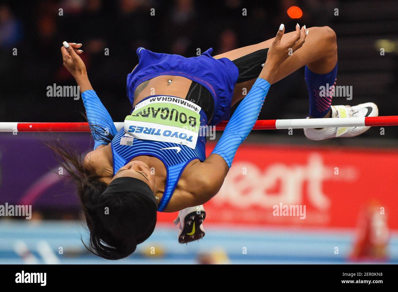 March 2, 2018: Erica Bougard ofÂ United States at high jump Pentathlon ...