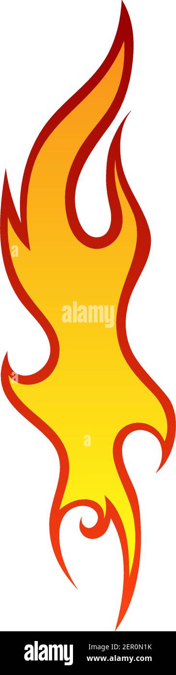 Fire Flame Element. Red And Yellow Colors Design. Vector Illustration ...