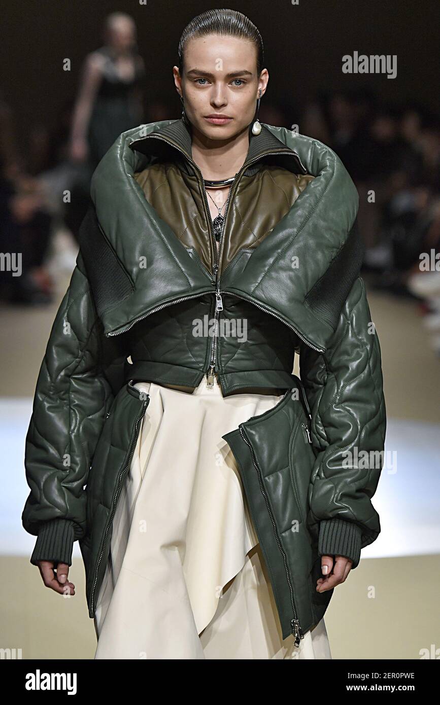 Model Birgit Kos walks on the runway during the Alexander McQueen ...