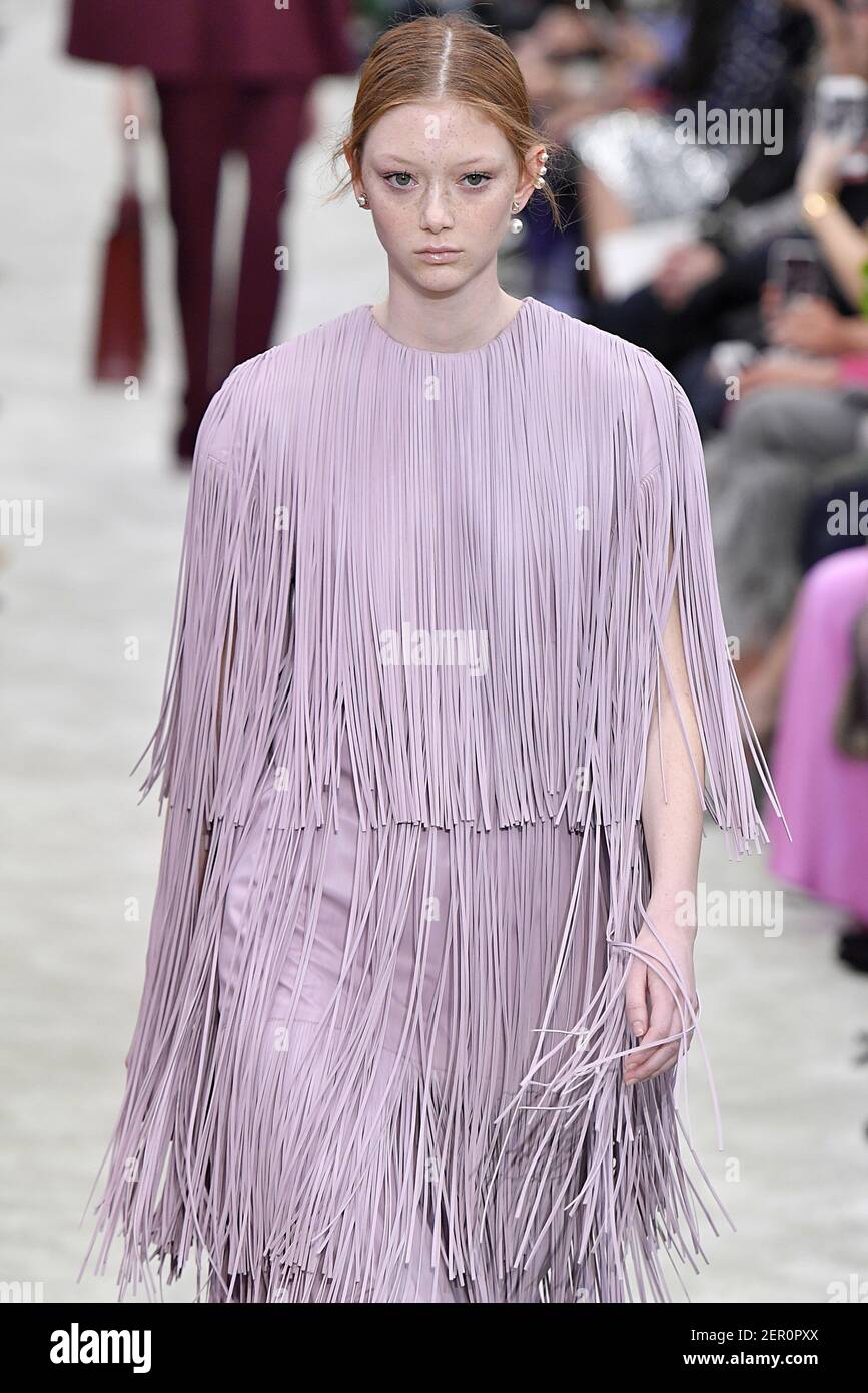 Model Sara Grace Wallerstedt walks on the runway during the Valentino ...