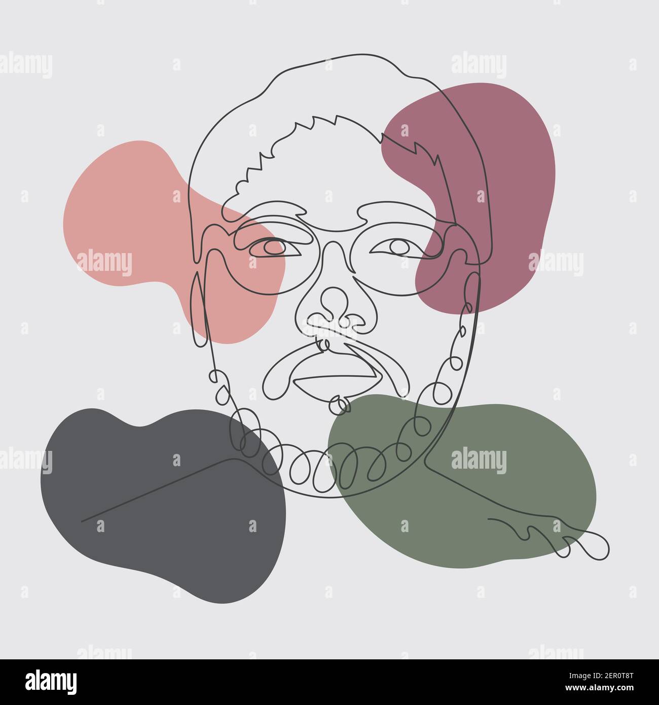 Abstract hero face drawing of illustration style shape. Decorative with ...