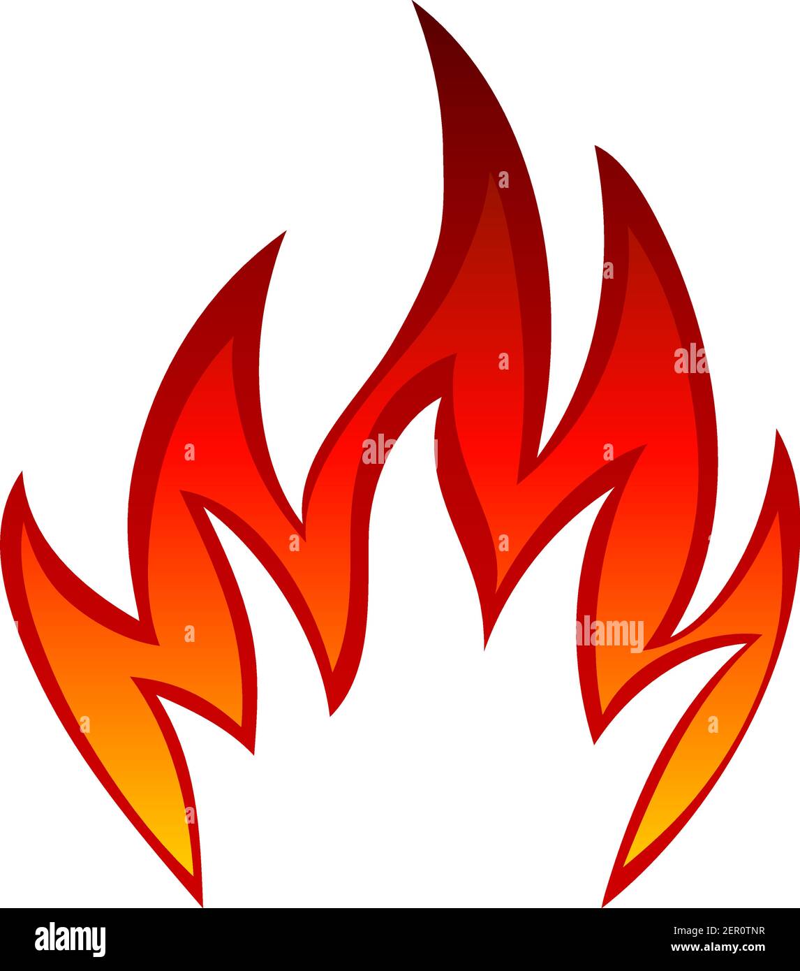 Fire Flame Element. Red And Yellow Colors Design. Vector Illustration ...