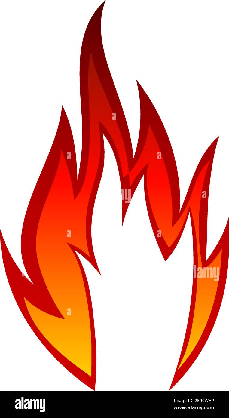 Fire Flame Element. Red And Yellow Colors Design. Vector Illustration ...