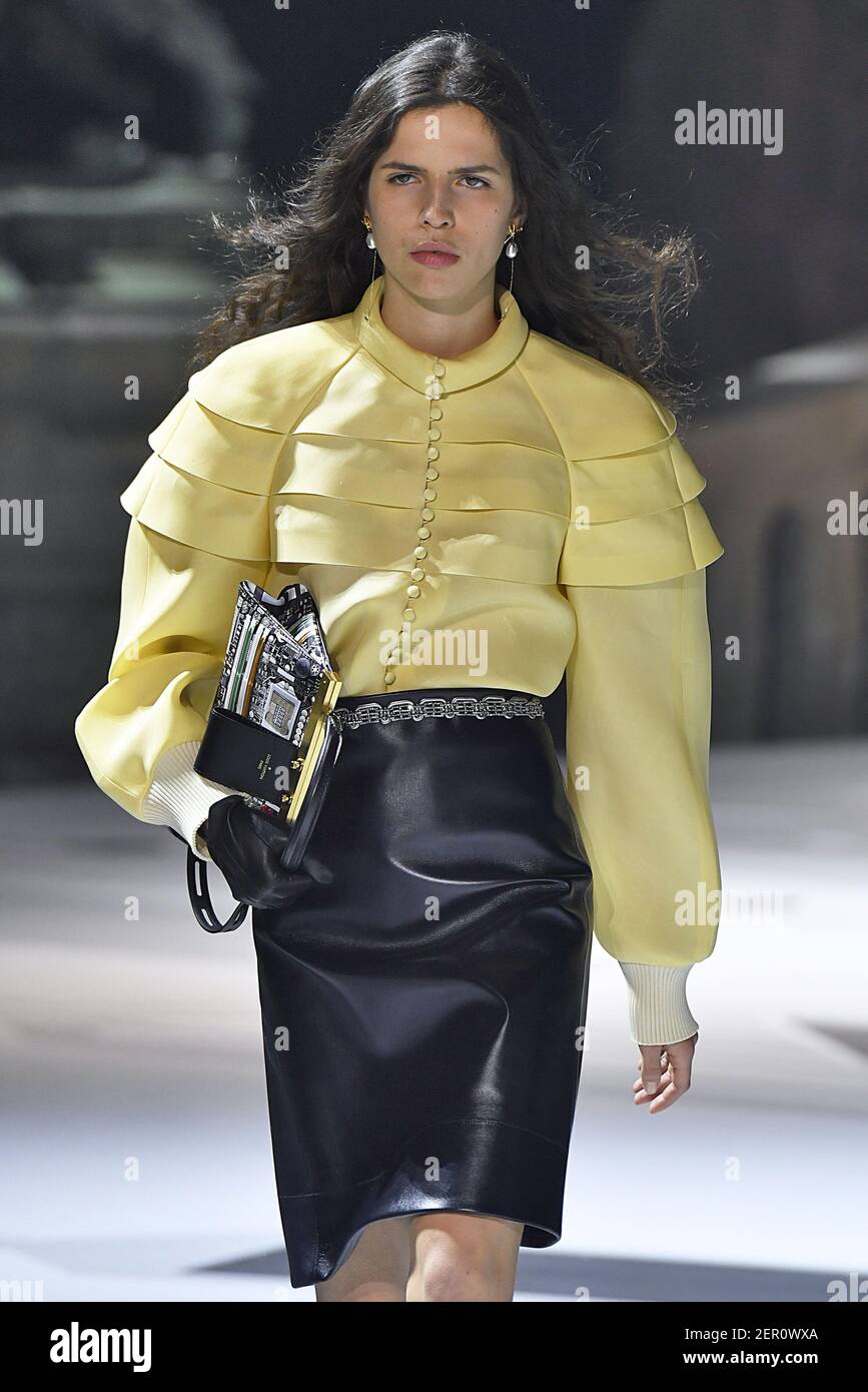Model Hayett McCarthy walks on the runway during the Louis Vuitton ...