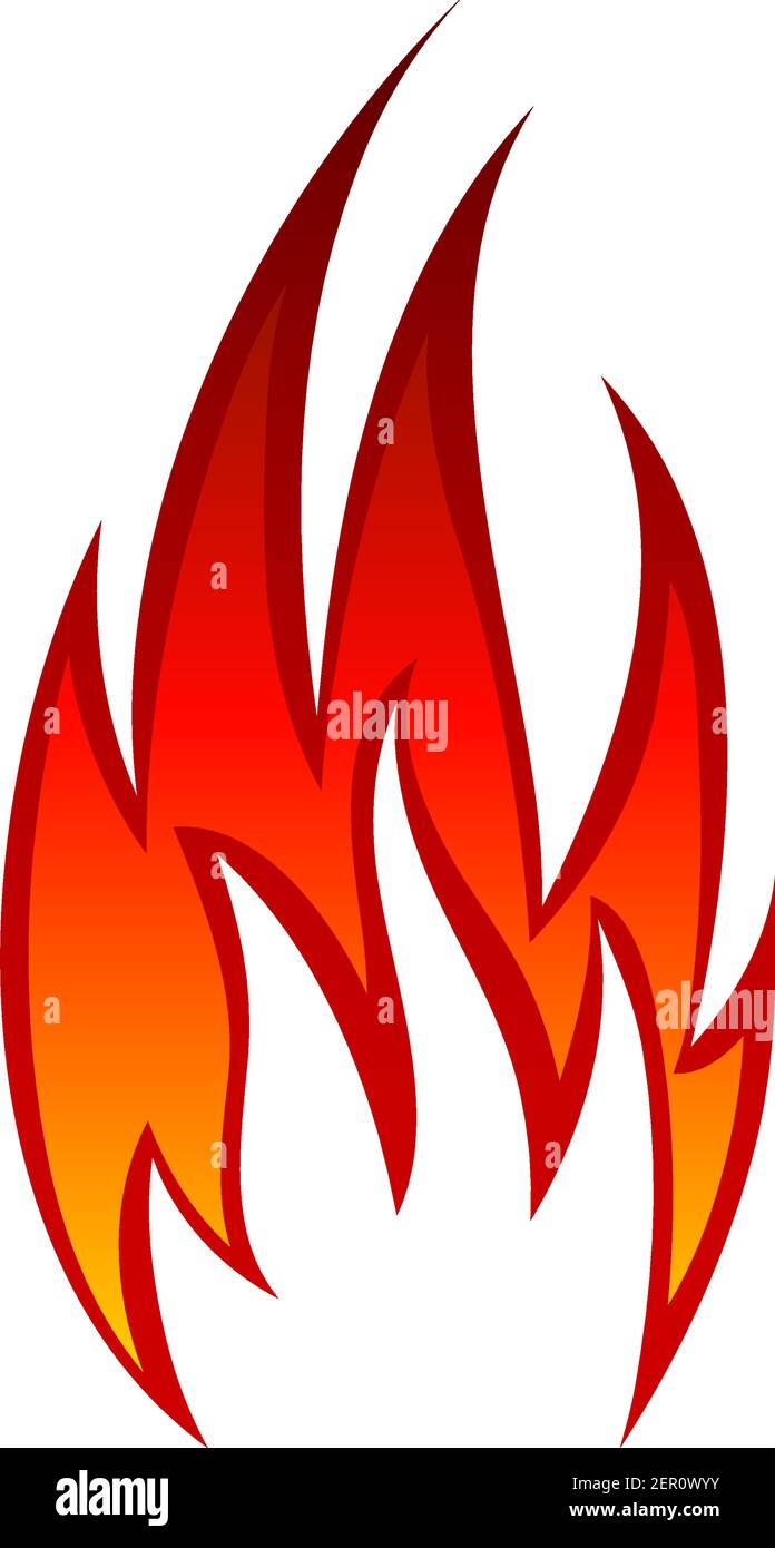 Fire Flame Element. Red And Yellow Colors Design. Vector Illustration ...