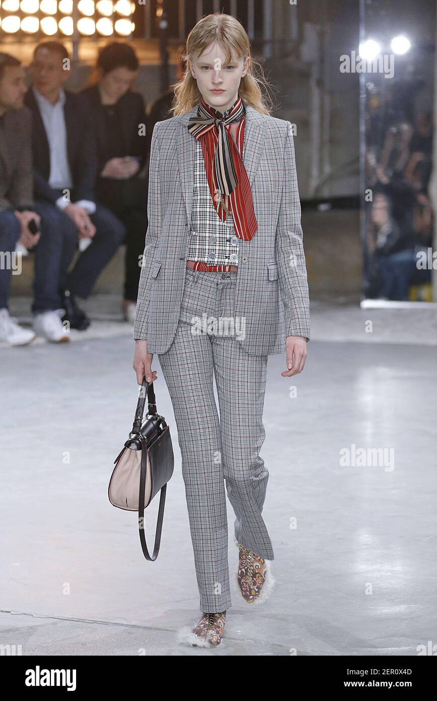 Model Hannah Motler walks on the runway during the Giambattista Valli ...