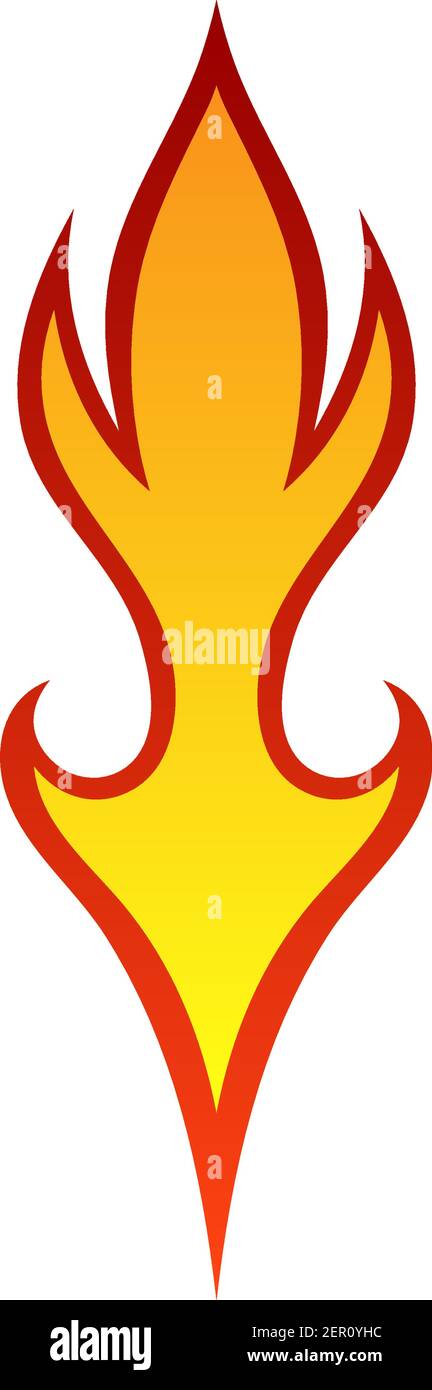 Fire Flame Element. Red And Yellow Colors Design. Vector Illustration ...