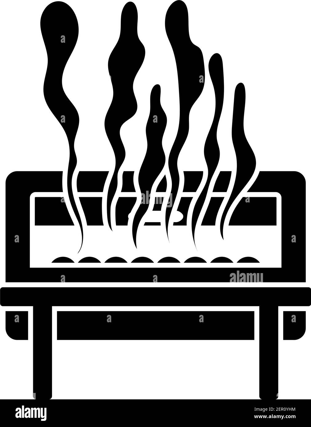 Chafing Dish Icon. Black Stencil Design. Vector Illustration Stock ...