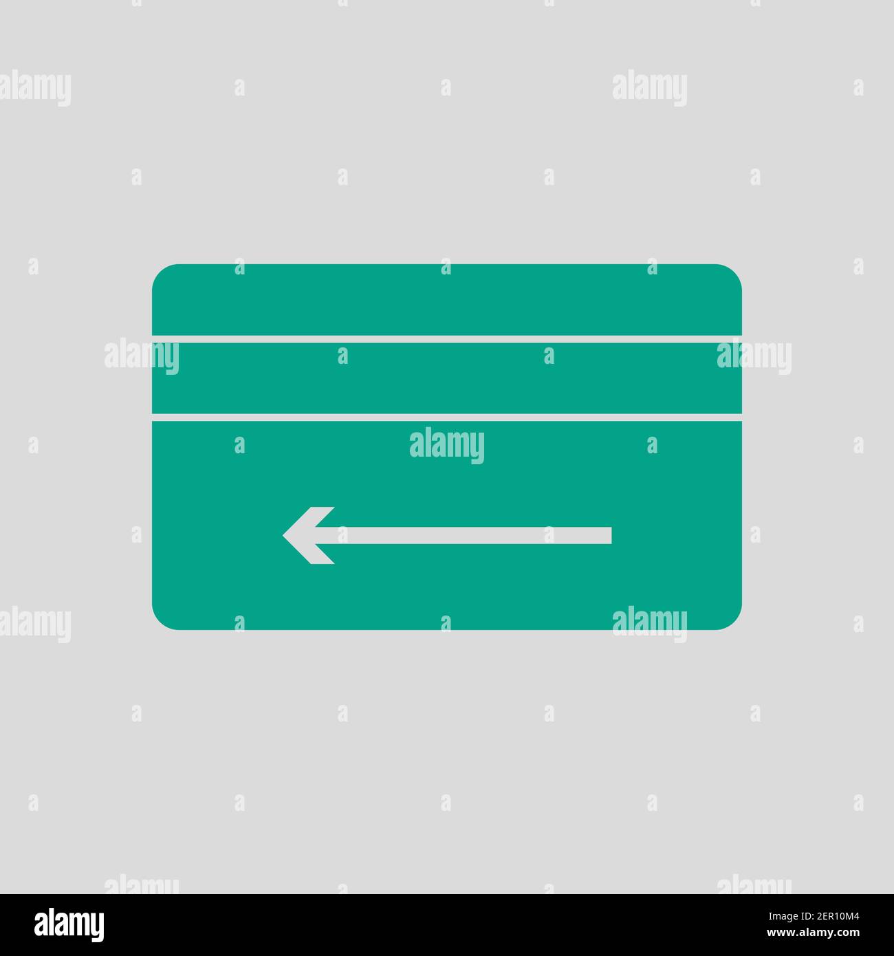 Cash Back Credit Card Icon. Green on Gray Background. Vector ...