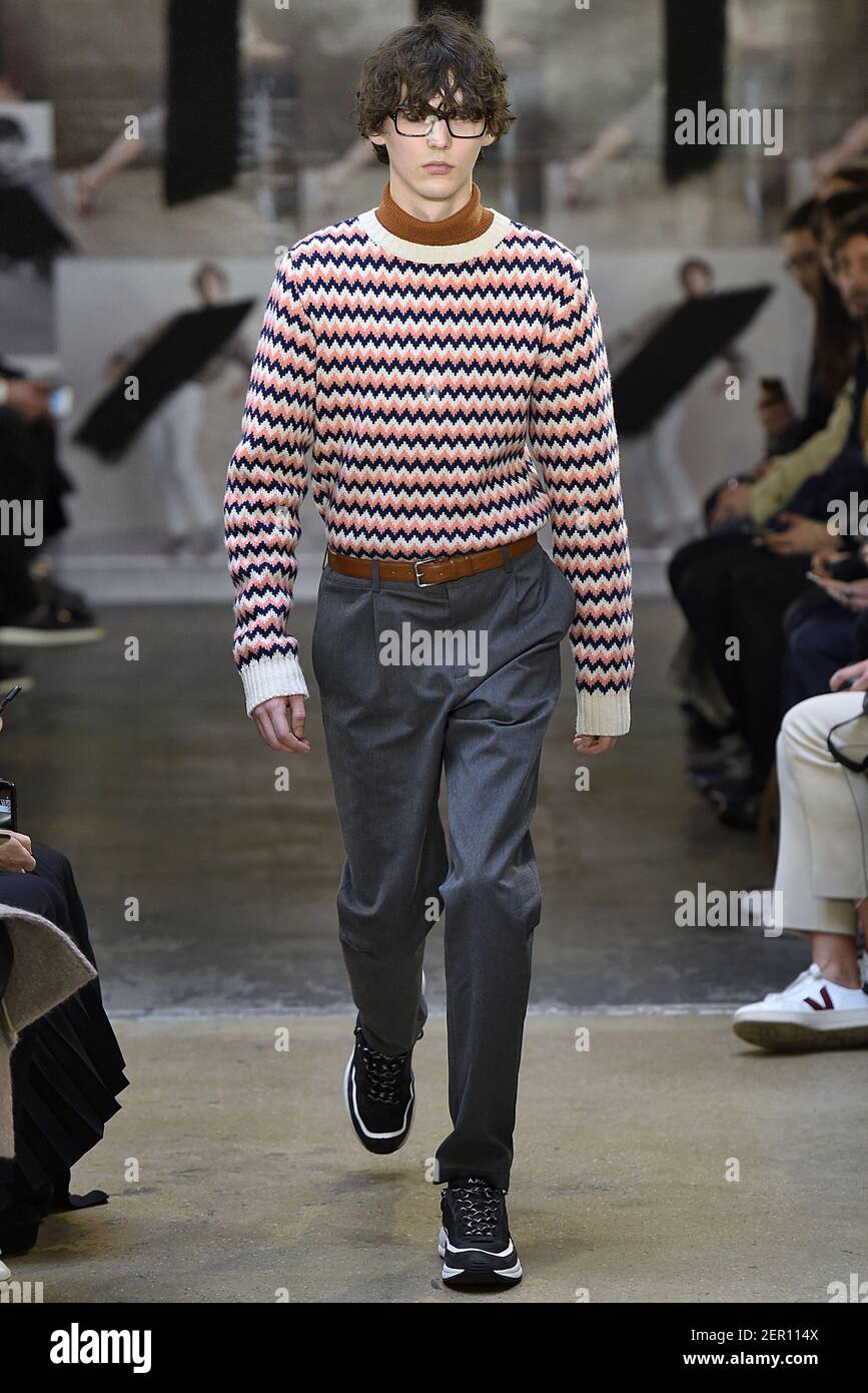 Model Eli Epperson walks on the runway during the APC Fashion Show ...