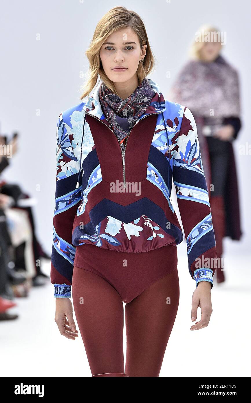 Model walks on the runway during the Leonard Paris Fashion Show during ...