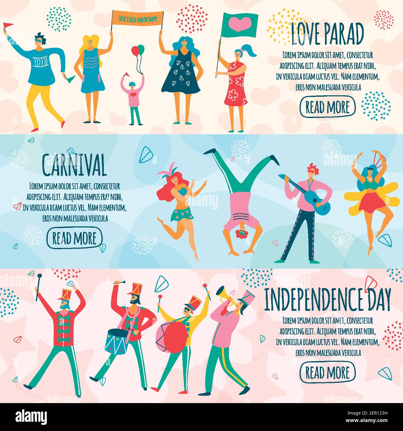 Parade of people during carnival, national holiday and thematic event ...