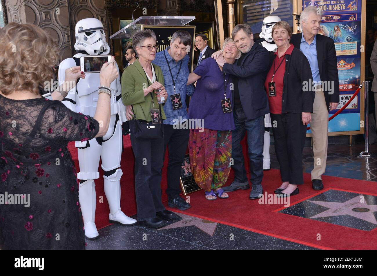 Mark Hamill with his brothers and sisters at his Star On The Hollywood ...