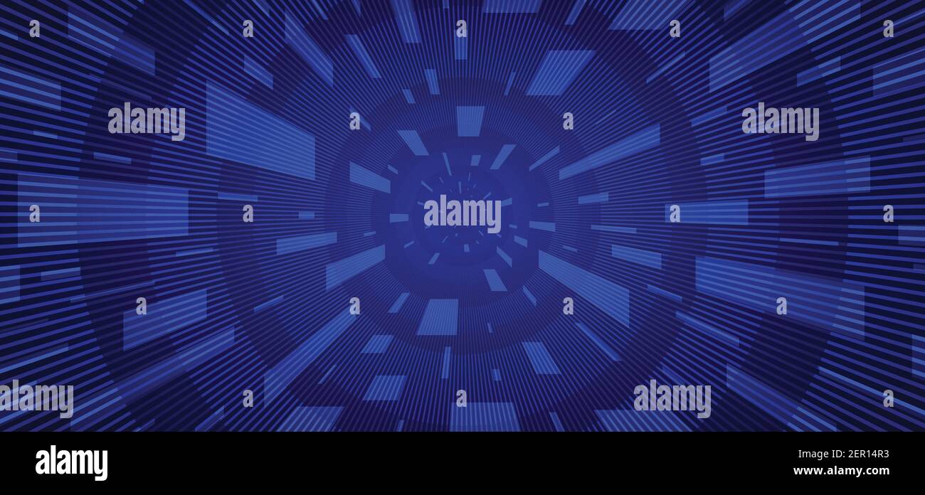 Abstract blue power of tech design perspective artwork template ...