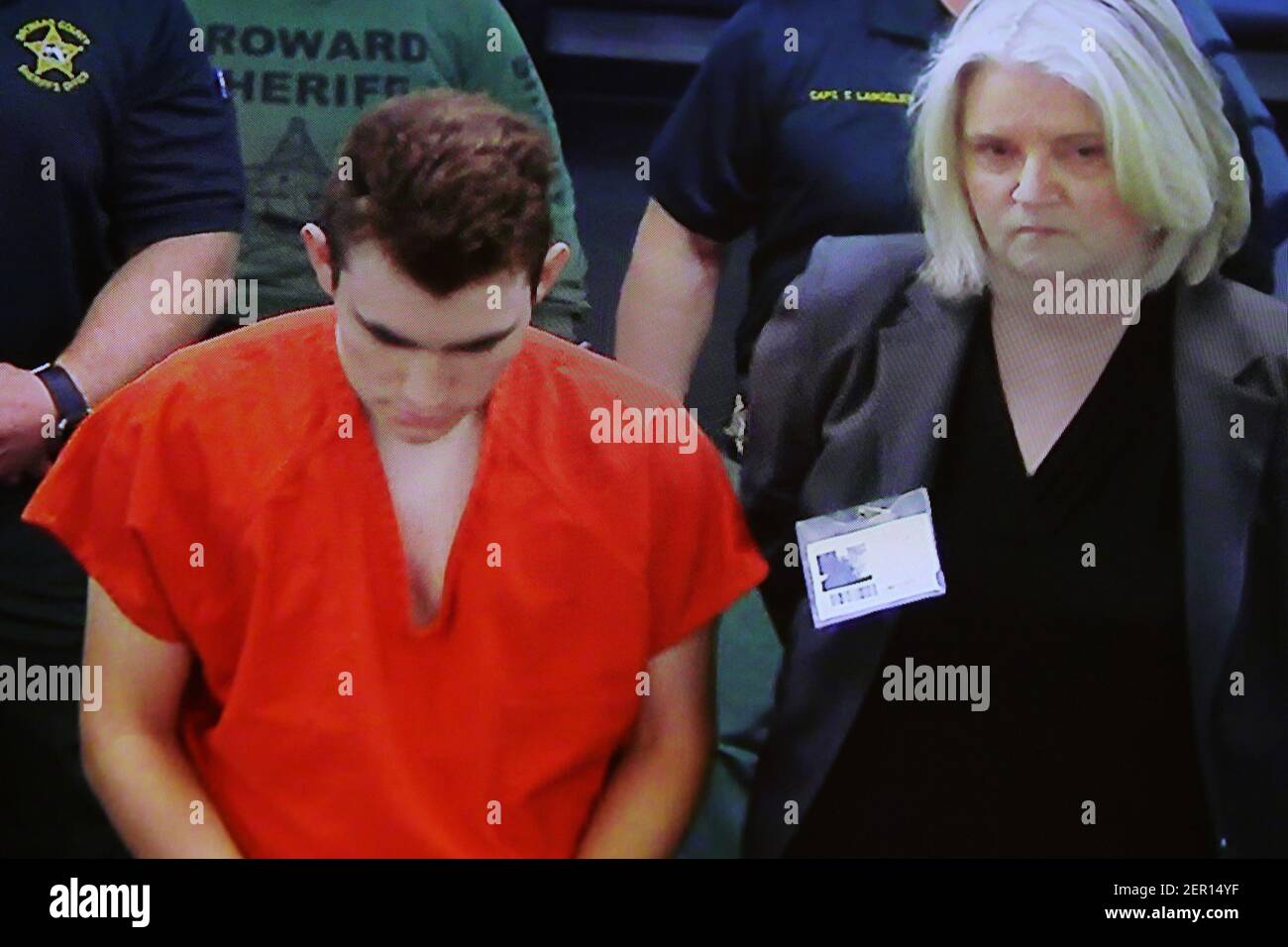 Nikolas Cruz appears in magistrate court Friday, March 9, 2018 via ...