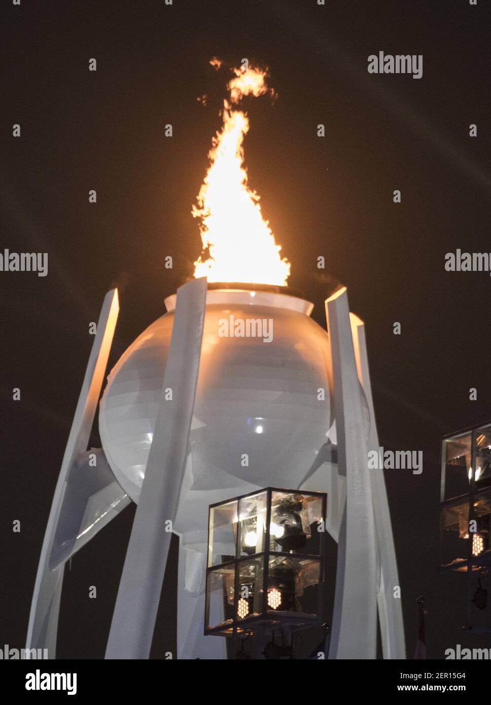 9 March 2018 - Pyeongchang, South Korea : The Olympic flame and torch ...