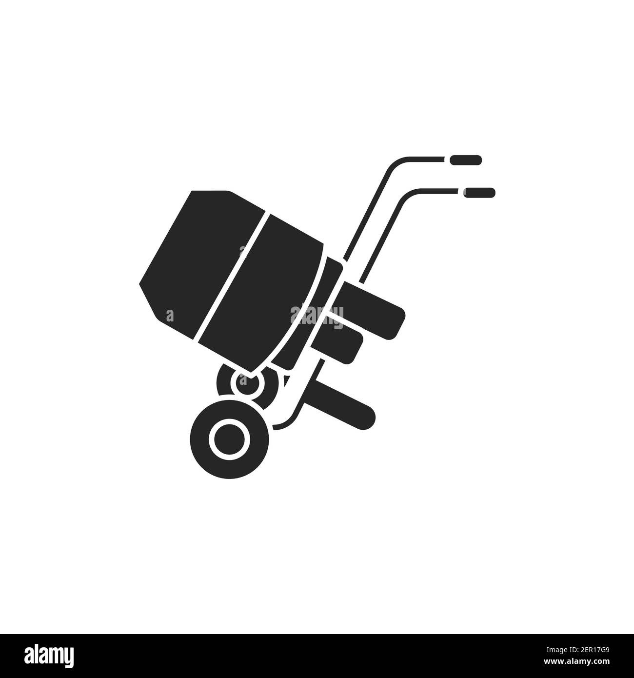 Electric concrete mixer color line icon. Pictogram for web page, mobile ...